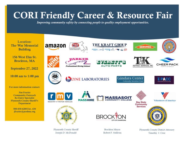 CORI Friendly Career & Resource Fair- September 27, 2022 – Plymouth ...